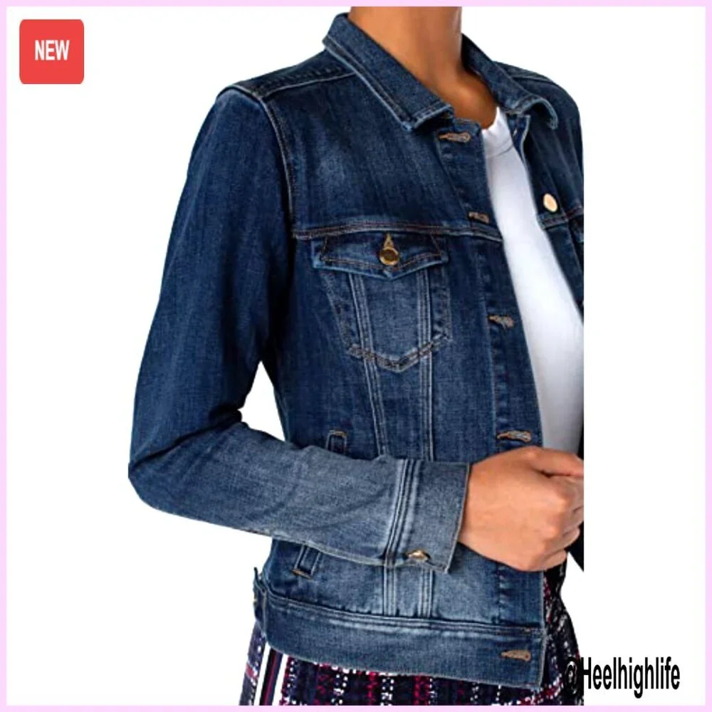 Jackets & Coats | Classic Denim Jacket With Stretch Front Pockets ...